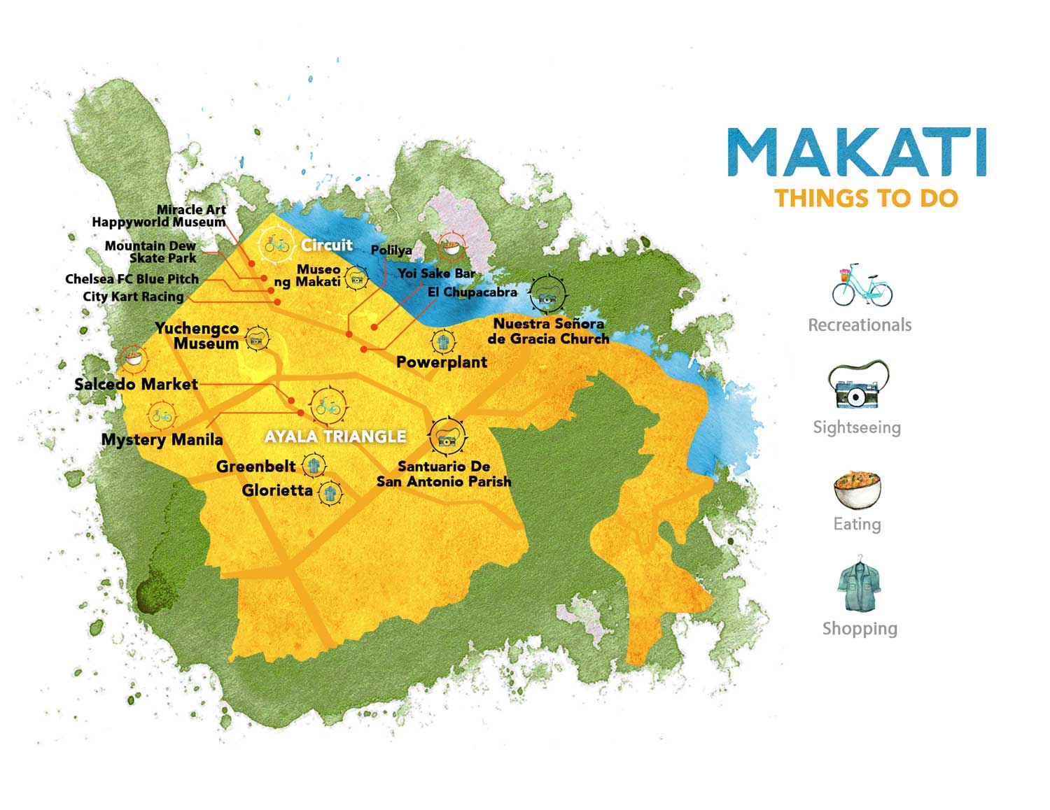 Makati City Philippines Map Cycling From City Of Taguig To Makati City